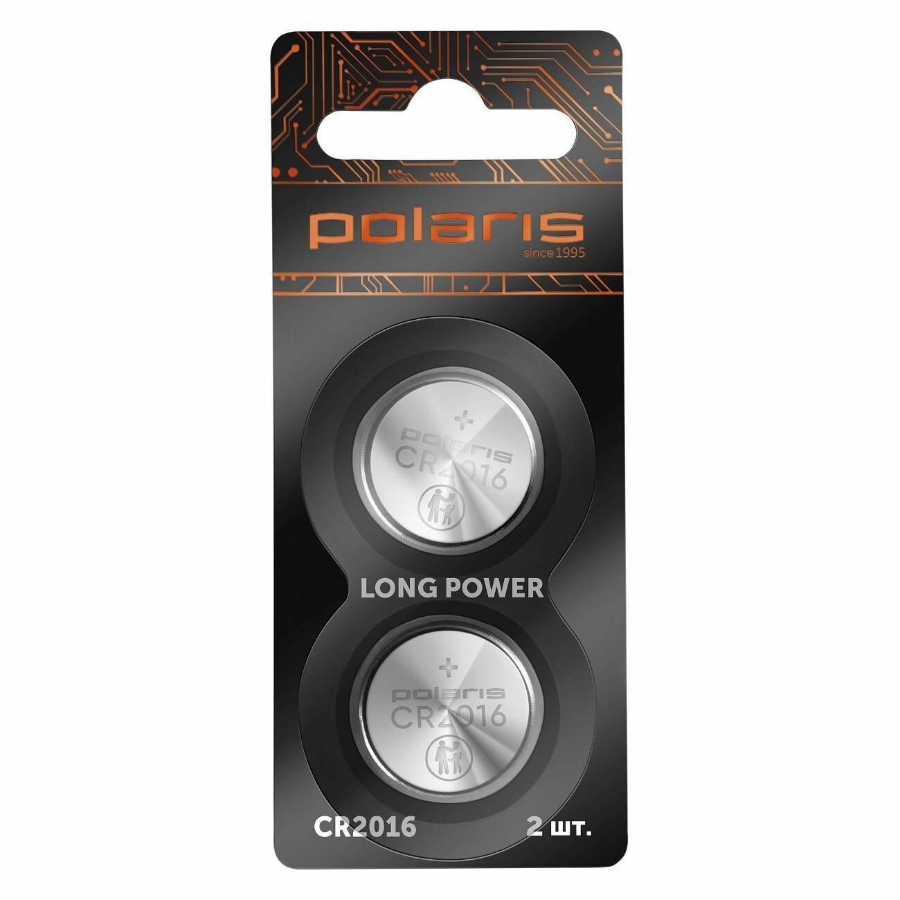 Батарея Polaris PB CR2016 2шт Optium