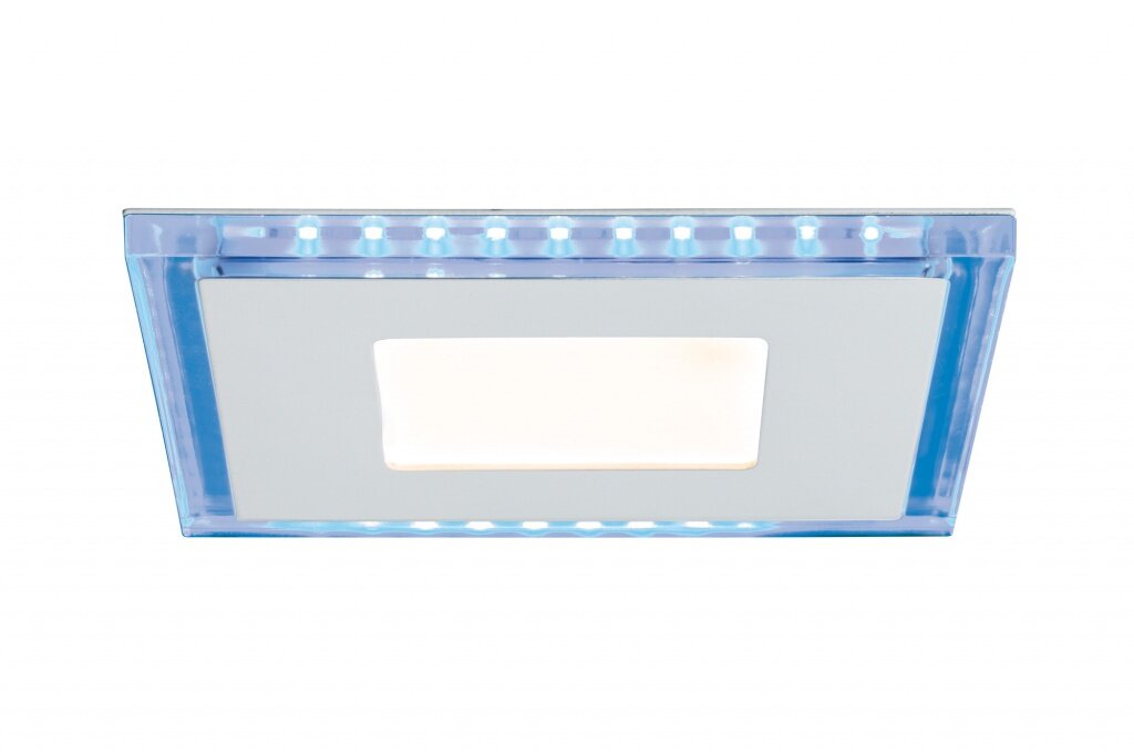 Светильник встраиваемый Paulmann Premium Line Panel 7Вт 255Лм 2700К LED 230В/12В 130х130 мм Белый/Прозрачный Металл/Стекло Не диммируемый Набор 2шт. 92710.