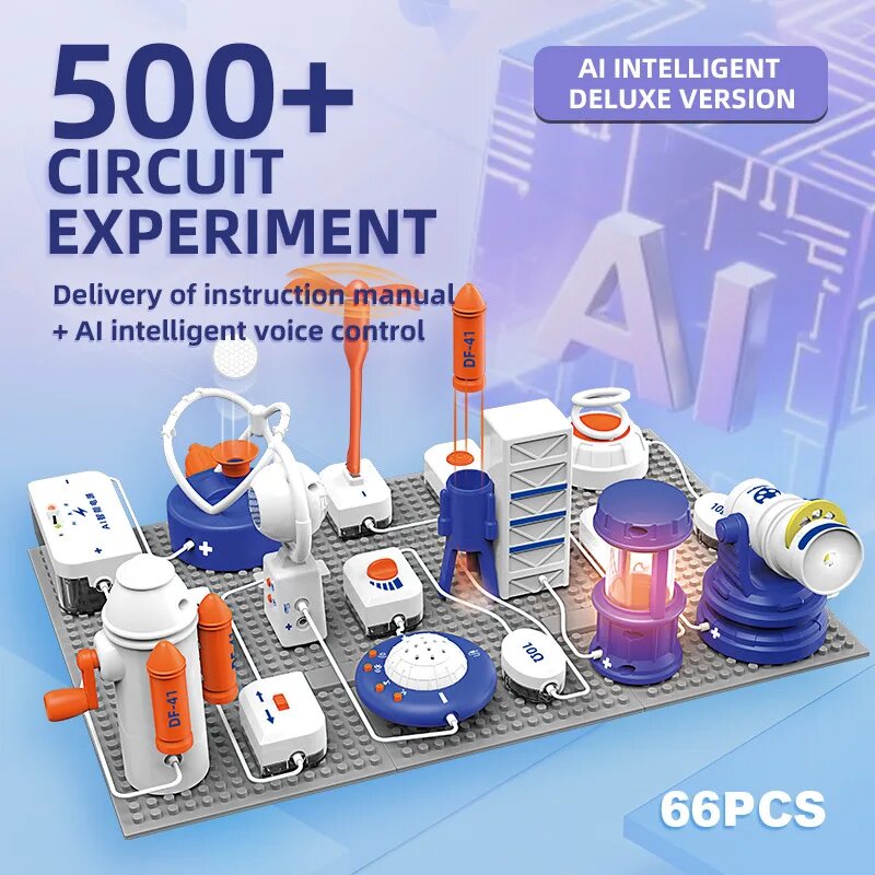 Набор для экспериментов с электричеством 500+ Circuit Experiment XHJ-1