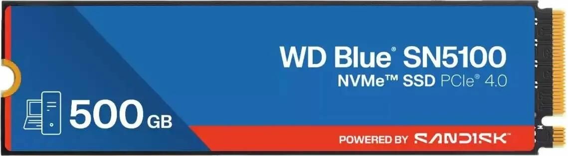 SSD-накопитель Western Digital M.2 500GB Blue SN510 (WDS500G5B0E) черный
