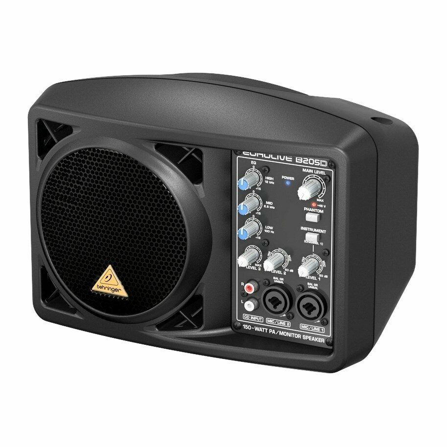 BEHRINGER B205D - активная акустическая система/монитор, 5,25',125Вт.(RMS), класс D, микшер, эквал.