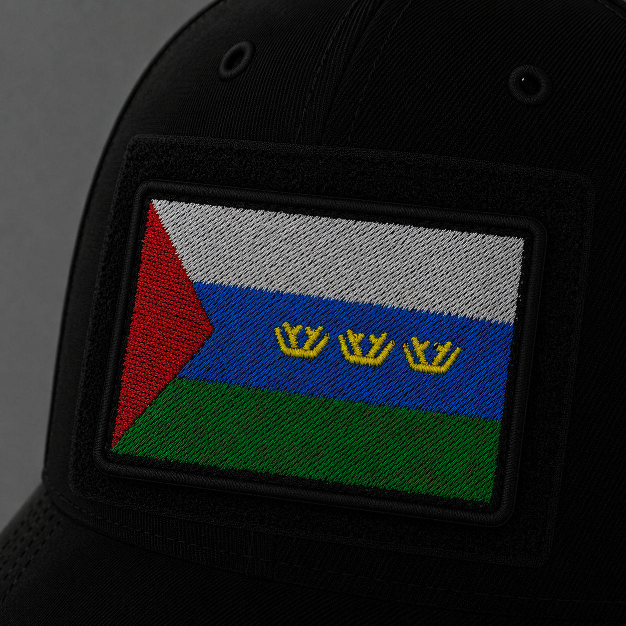 Нашивка, патч, шеврон налипучке "Флаг Тюменской области" 70x45mm PTC592