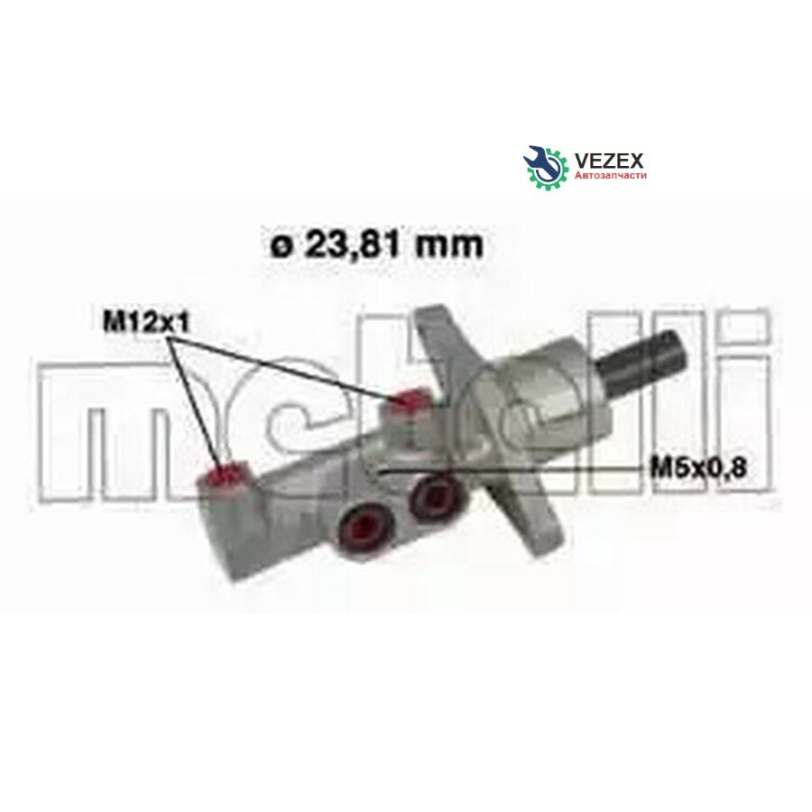 METELLI 05-0475 Главный тормозной цилиндр (23,81 mm)