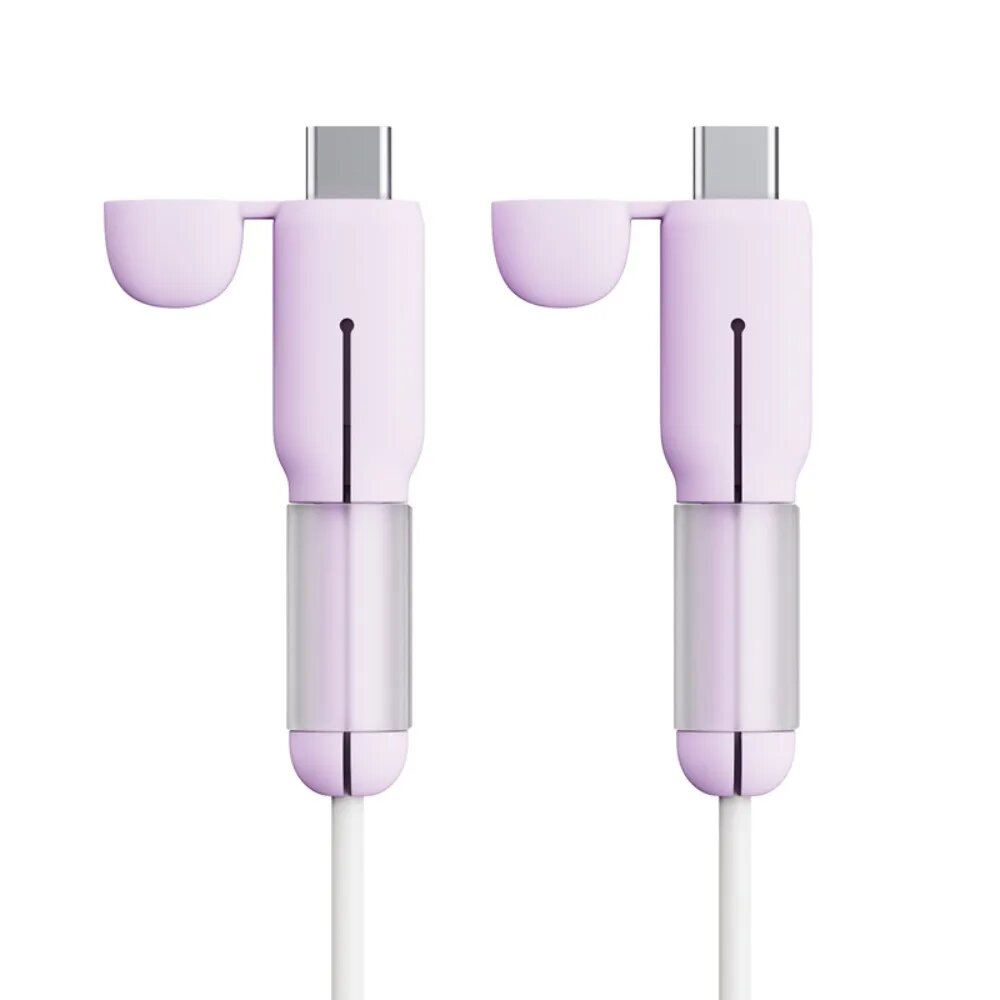 Силиконовый чехол для кабеля Type-C Purple