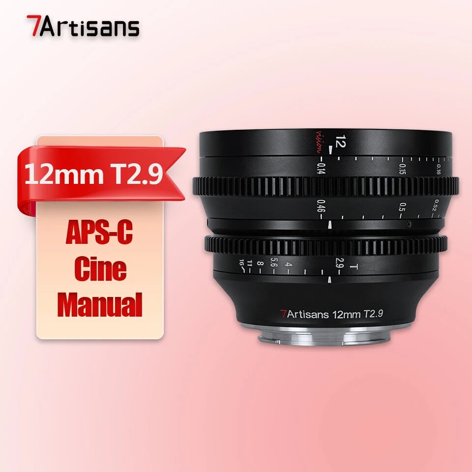 7artisans 12mm T2.9 APS-C ультраширокоугольный объектив для фотосъемки Канон РФ