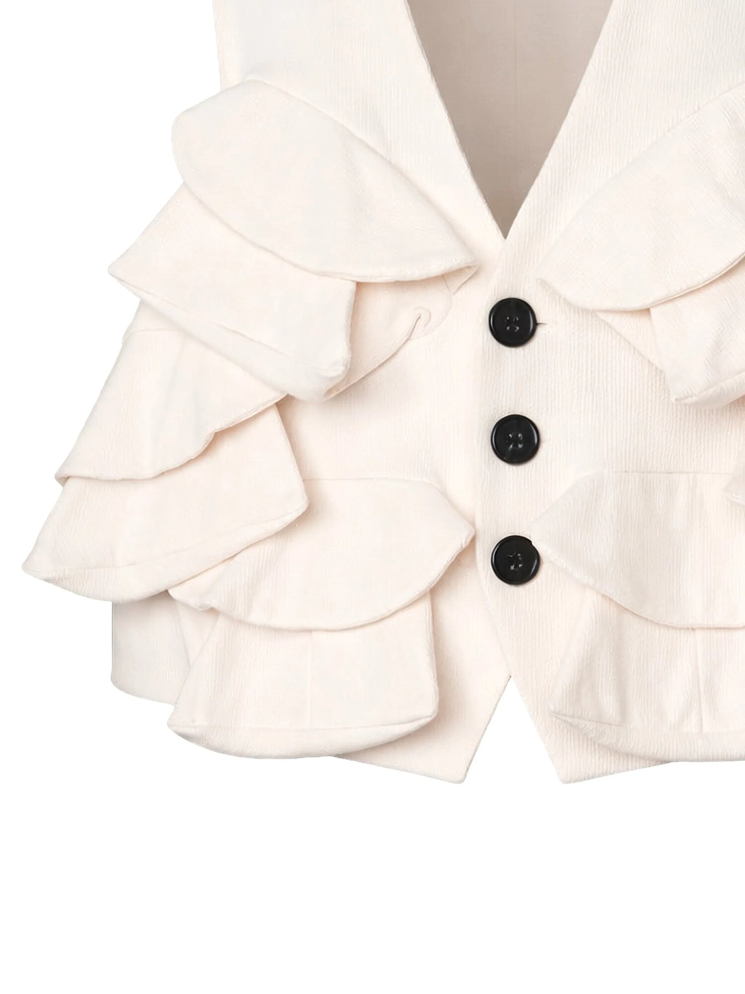 Пальто Christopher Nemeth Ruffled waistcoat, размер OneSize, разноцветный — фото 1
