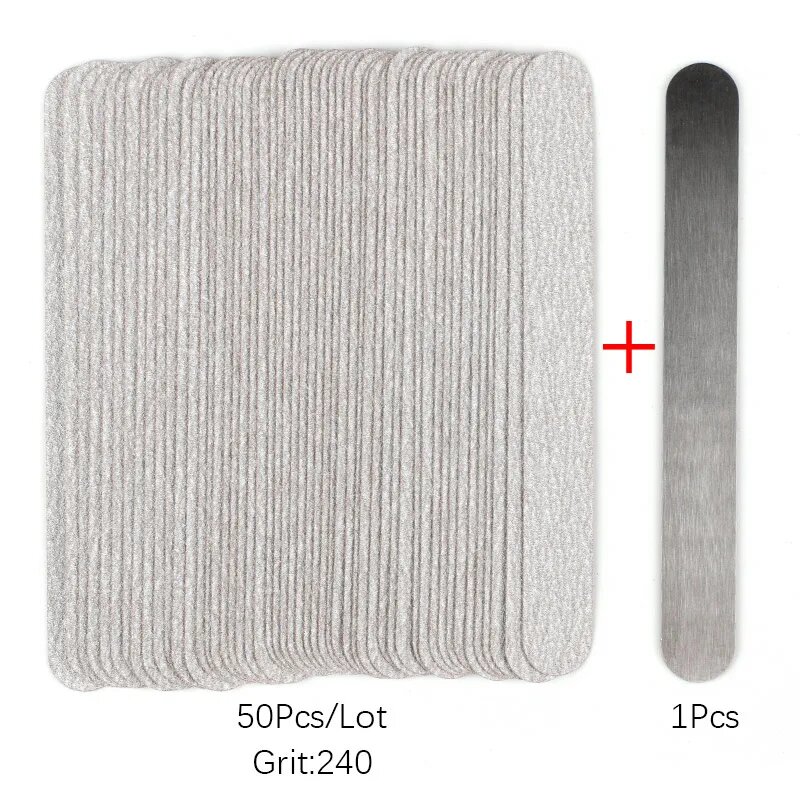 Сменные пилочки для ногтей Countonme 13,5 см 50 шт. 240 Grit Grey