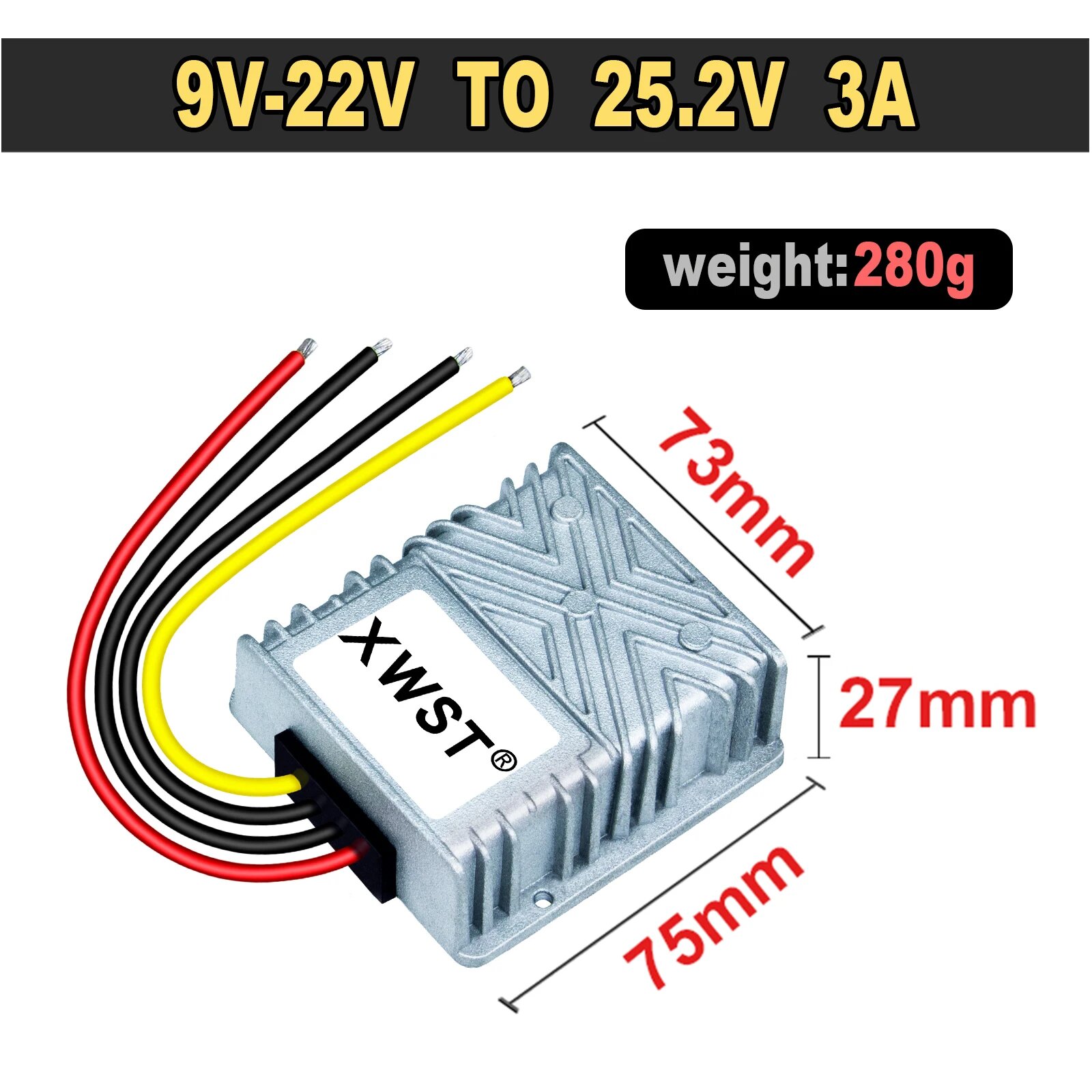 XWST Конвертер DC/DC 9-22V to 25.2V 3A