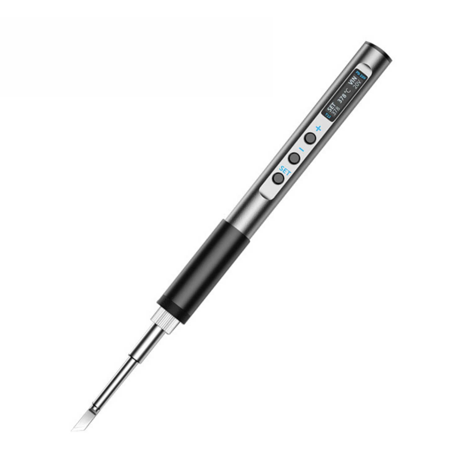 Интеллектуальная портативная паяльная ручка, набор паяльника, 65W USB электрический паяльник с цифровым дисплеем, с сменными наконечниками T12-K, паяльный набор с регулируемой температурой, интерфейс питания Type-C, диапазон температур 180~450℃/356~842℉,