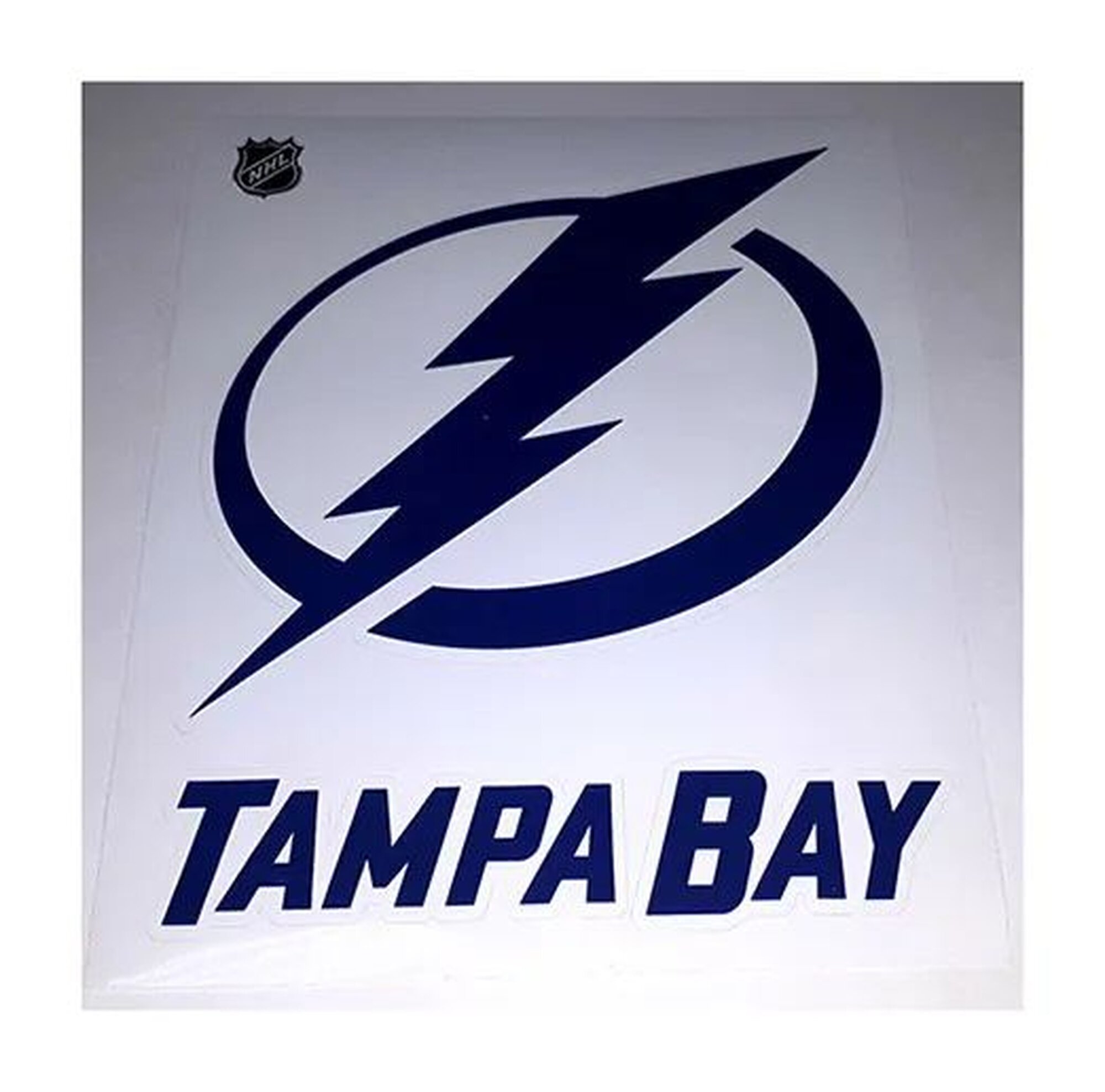 Наклейка с символикой NHL ХК Tampa Bay Lightings, размер 10х15 см, цвет синий