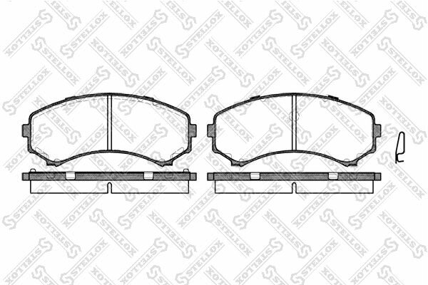STELLOX Тормозные колодки передние для Mazda MPV 2.6/3.0/2.5TD 92-99, Mitsubishi Pajero 3.5GDi 00>