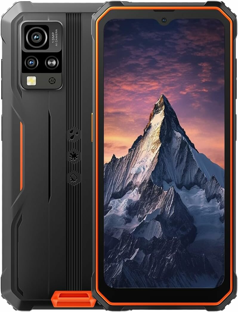 Blackview BV4800 Pro — защищенный телефон, 12 (4+8) ГБ ОЗУ, 128 ГБ SSD, 6,56-дюймовый HD-экран, 5180 мАч.
