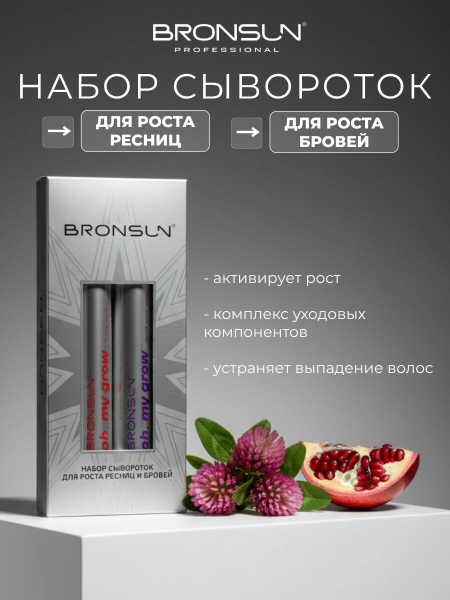 Набор сывороток для роста ресниц и бровей BRONSUN Innovator Cosmetics