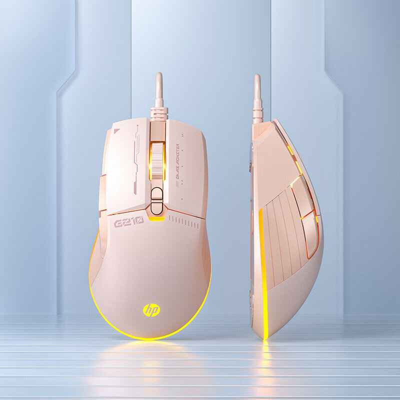 HP G210 Проводная игровая мышь 5001-10000 DPI с RGB-подсветкой, тихая работа, макро-программирование для ПК и офиса