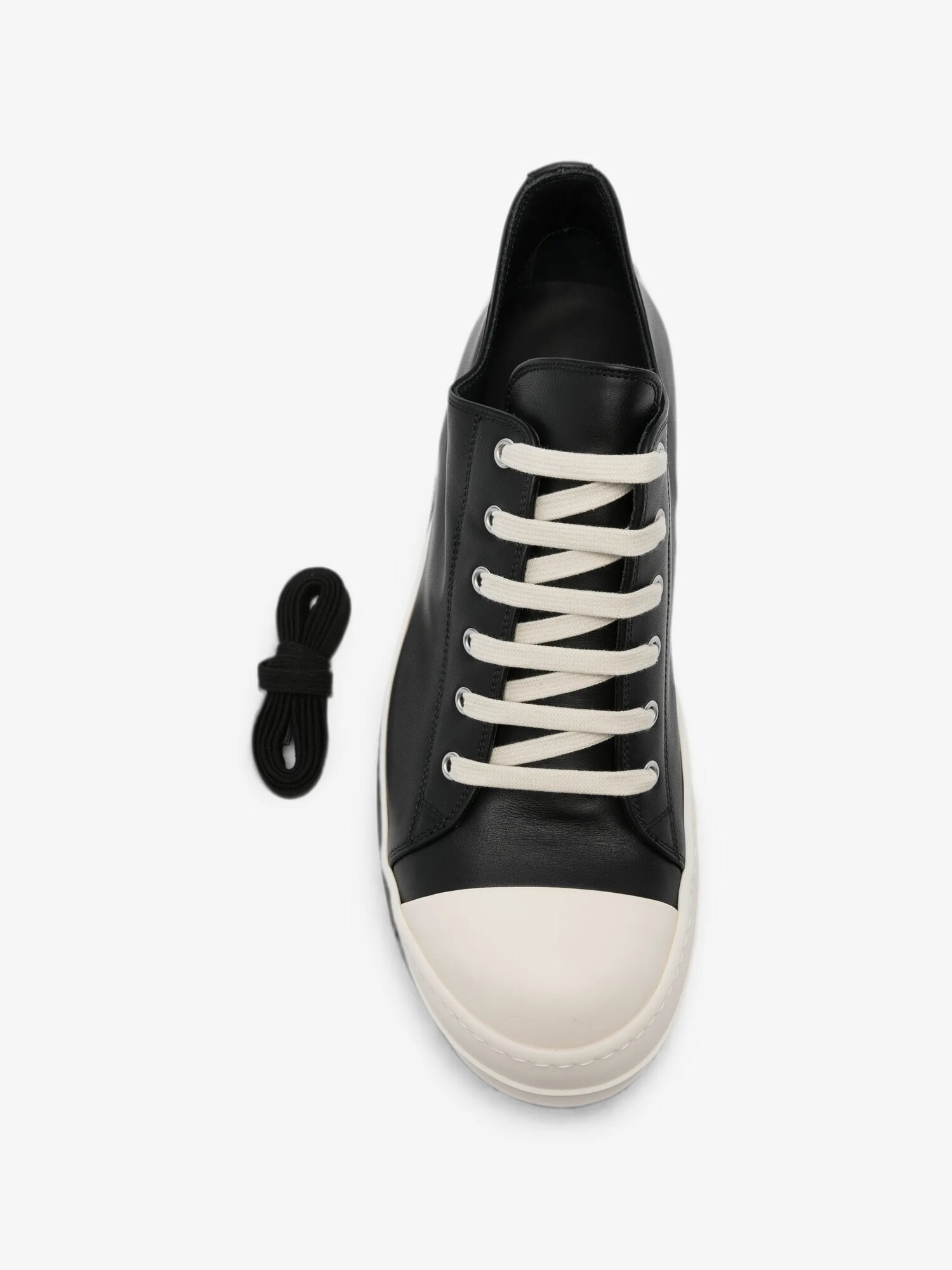 Кроссовки Rick Owens Lace-up leather sneakers, размер 40 EU — фото 1