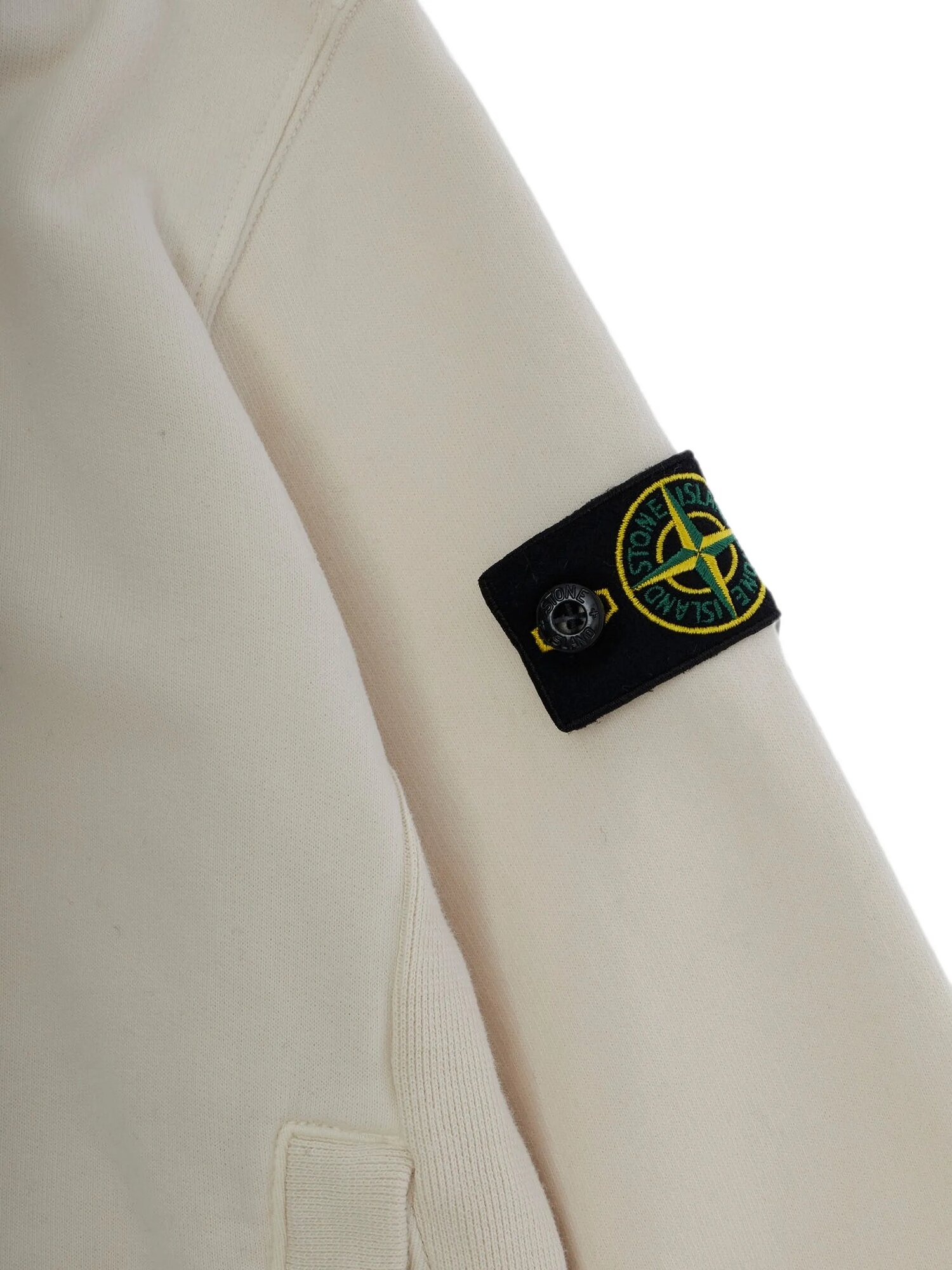 Худи Stone Island Logo-patch hoodie, размер 156, бежевый/белый — фото 1