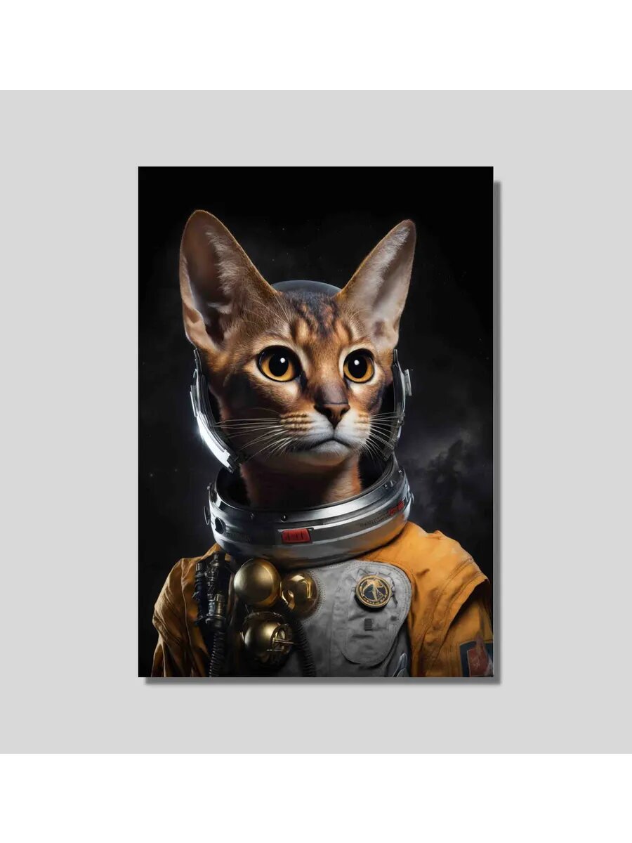 Абиссинский кот-астронавт 4, Плакат 30x42см