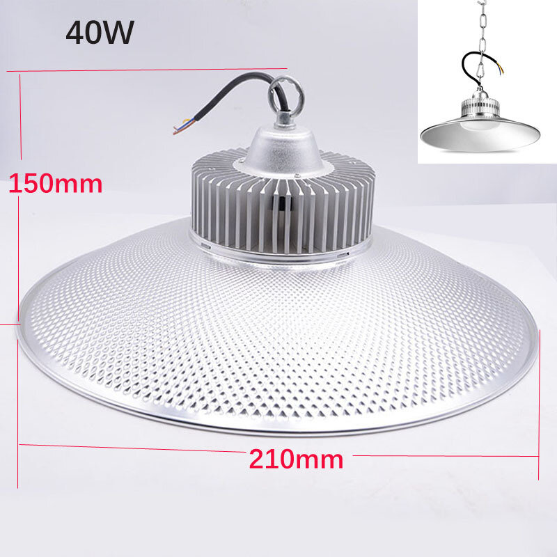 Интегрированный подвесной кольцо 40Вт LED промышленный светильник для склада, 6500К холодный белый