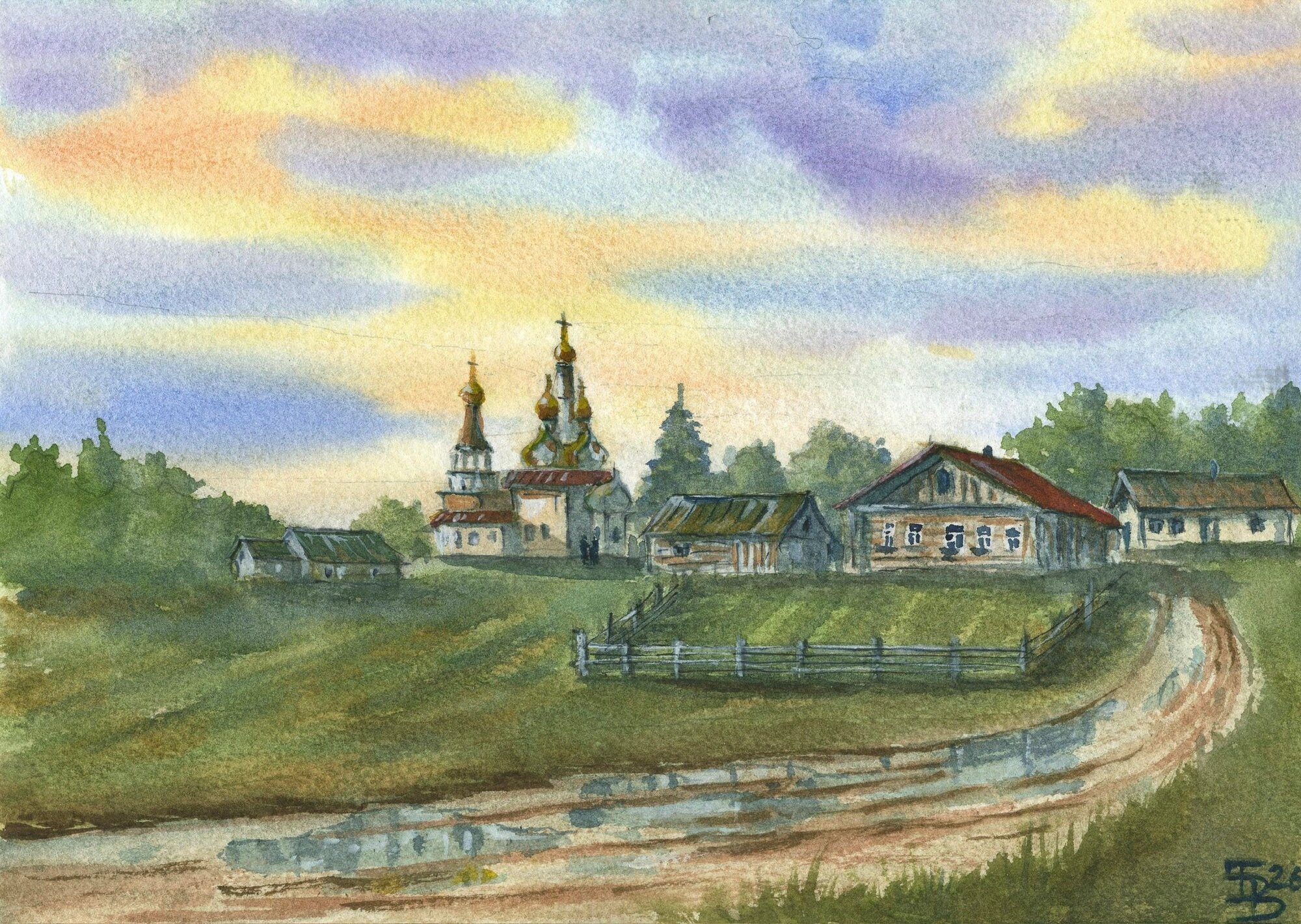 Картина акварельная 21х30 см. Не принт и не распечатка. Авторская.
