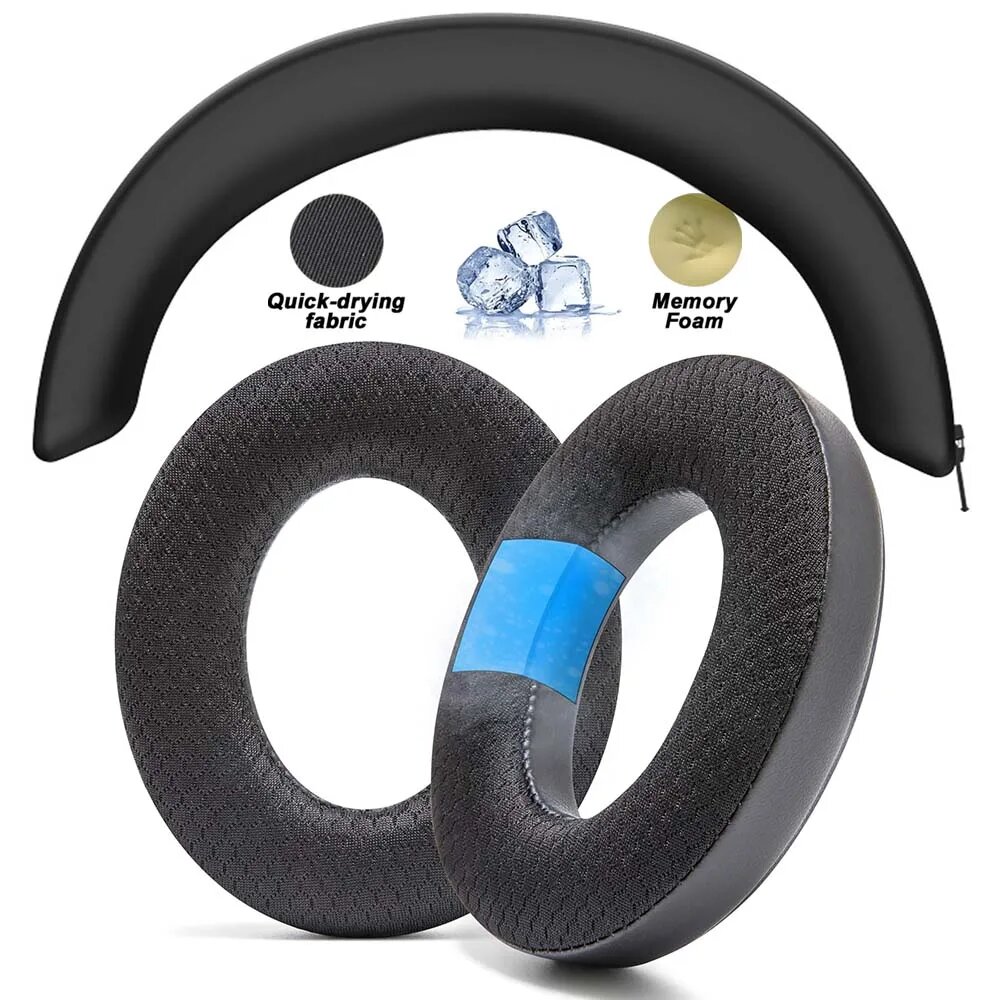Амбушюры для наушников Sennheiser MOMENTUM 4.0 из протеиновой кожи Черный, Ice Combo