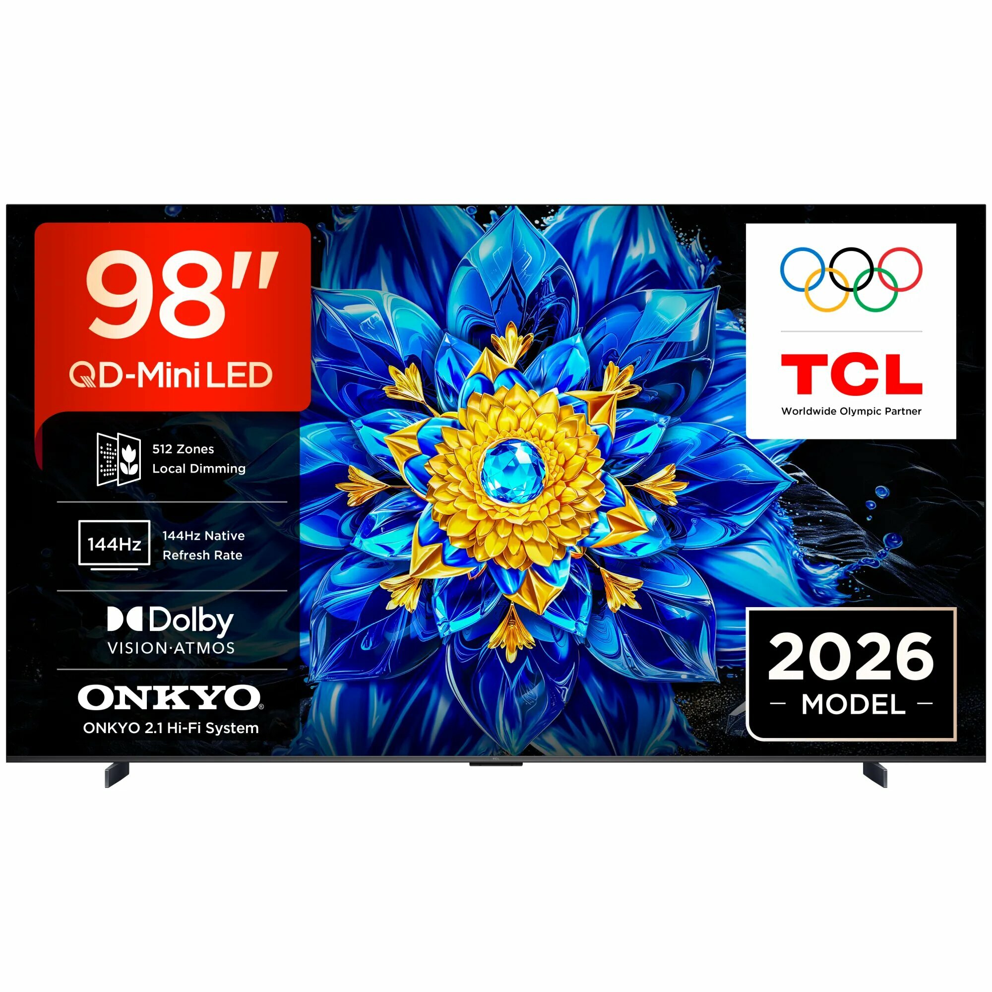 Телевизор TCL 98P8L, Mini LED, 4K Ultra HD, 144 Гц, Smart TV (Google TV) черный (2026)