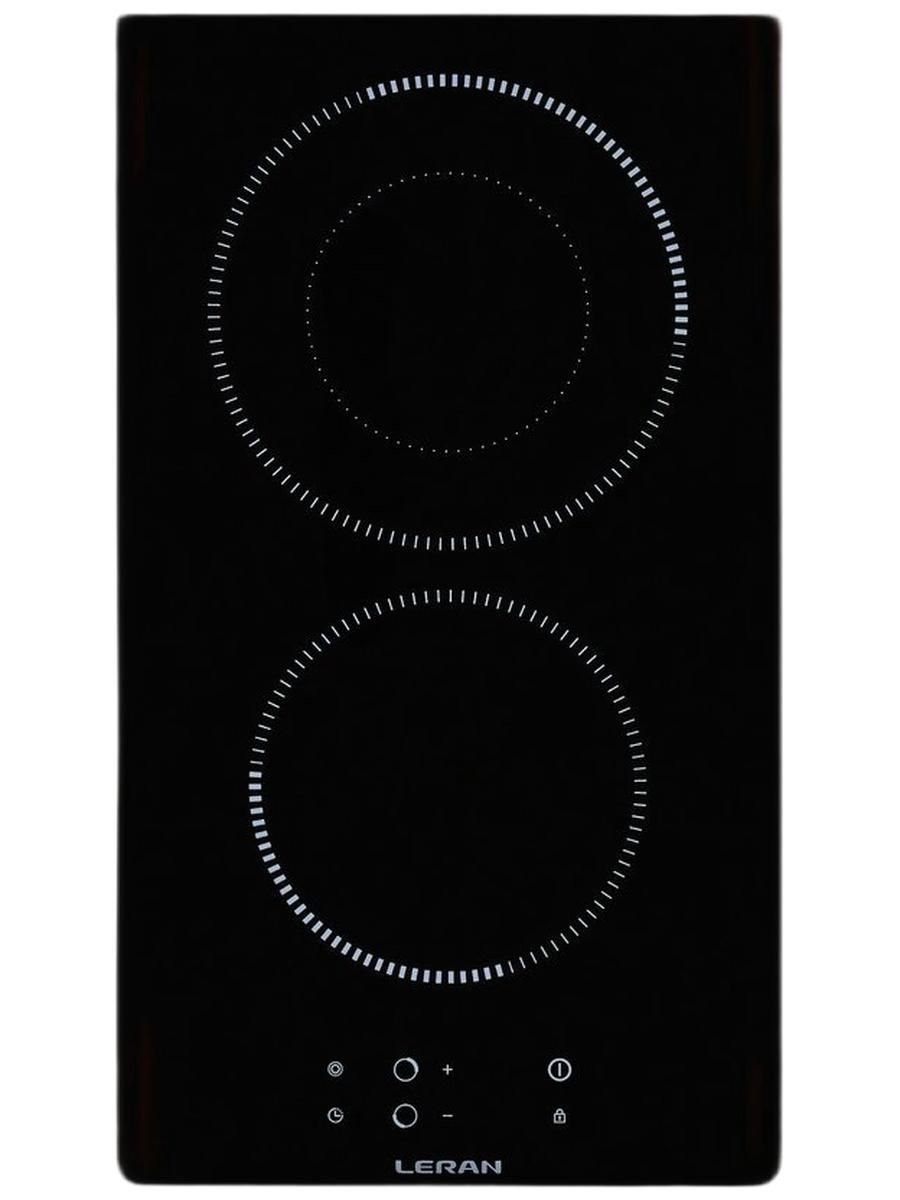 LERAN электрическая варочная панель BASIC EH 3020 BG, черная, 2 конфорки, стеклокерамика
