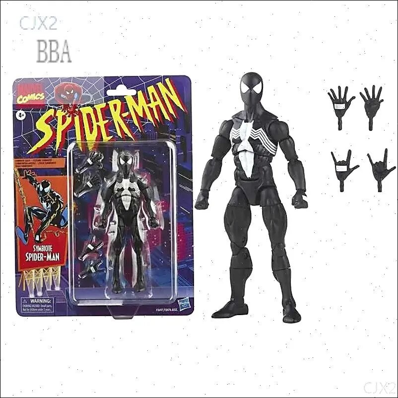 Marvel Legends серии Человек-паук 6-дюймовый симбиот Человек-паук фигурка игрушка, включает 4 аксессуары-CJX2