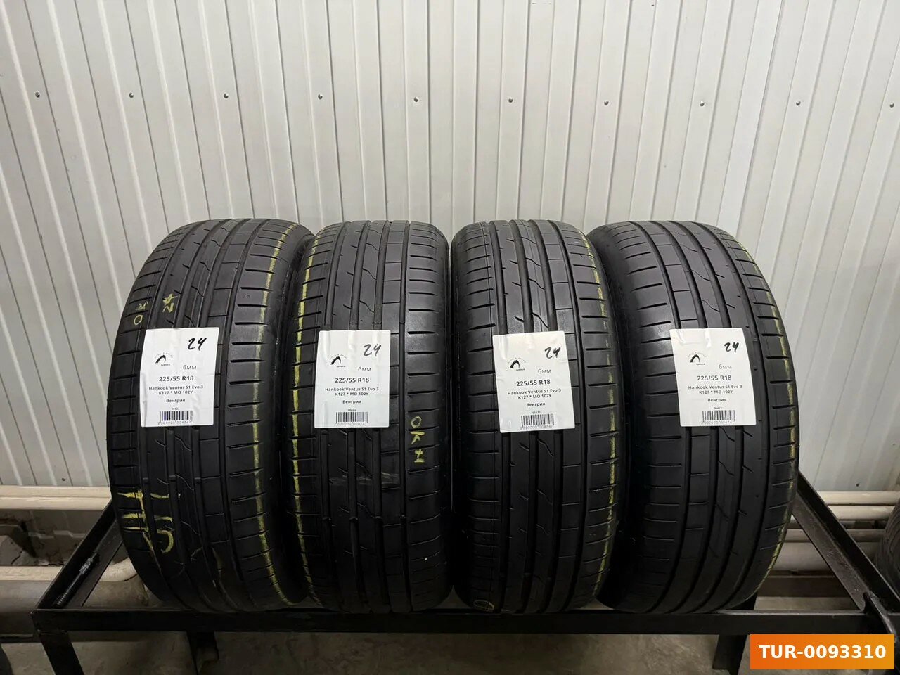 Комплект (4 шт) летних БУ шин Hankook Ventus S1 Evo 3 K127 225/55 R18 25% износ 8188498042
