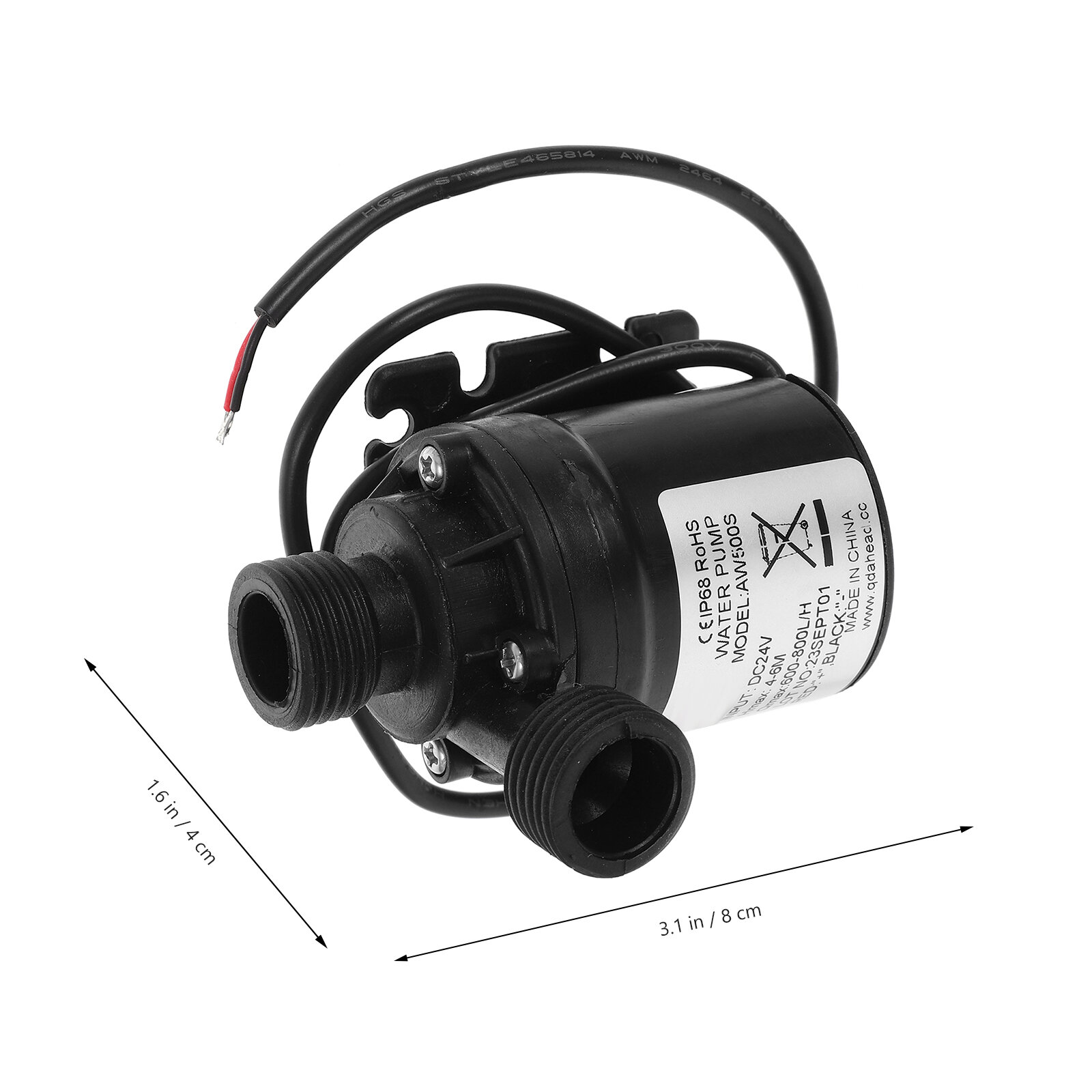 Насос Для Фонтана 24V Беспроводной 800L/H 5M Водонепроницаемый Низкий Шум 8.00X6.50X4.00Cm