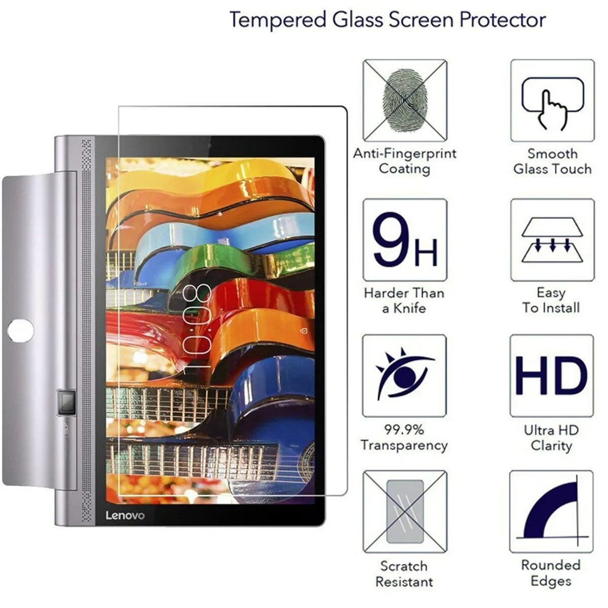 Защитное стекло для Lenovo YOGA Tab 3 10.1, Цвет: Glass NOT free GIFT