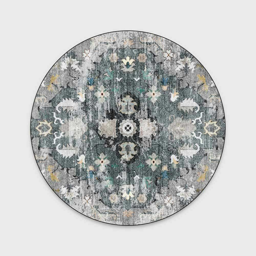 Ретро цветочный персидский ковер в этническом стиле 120*120СМ