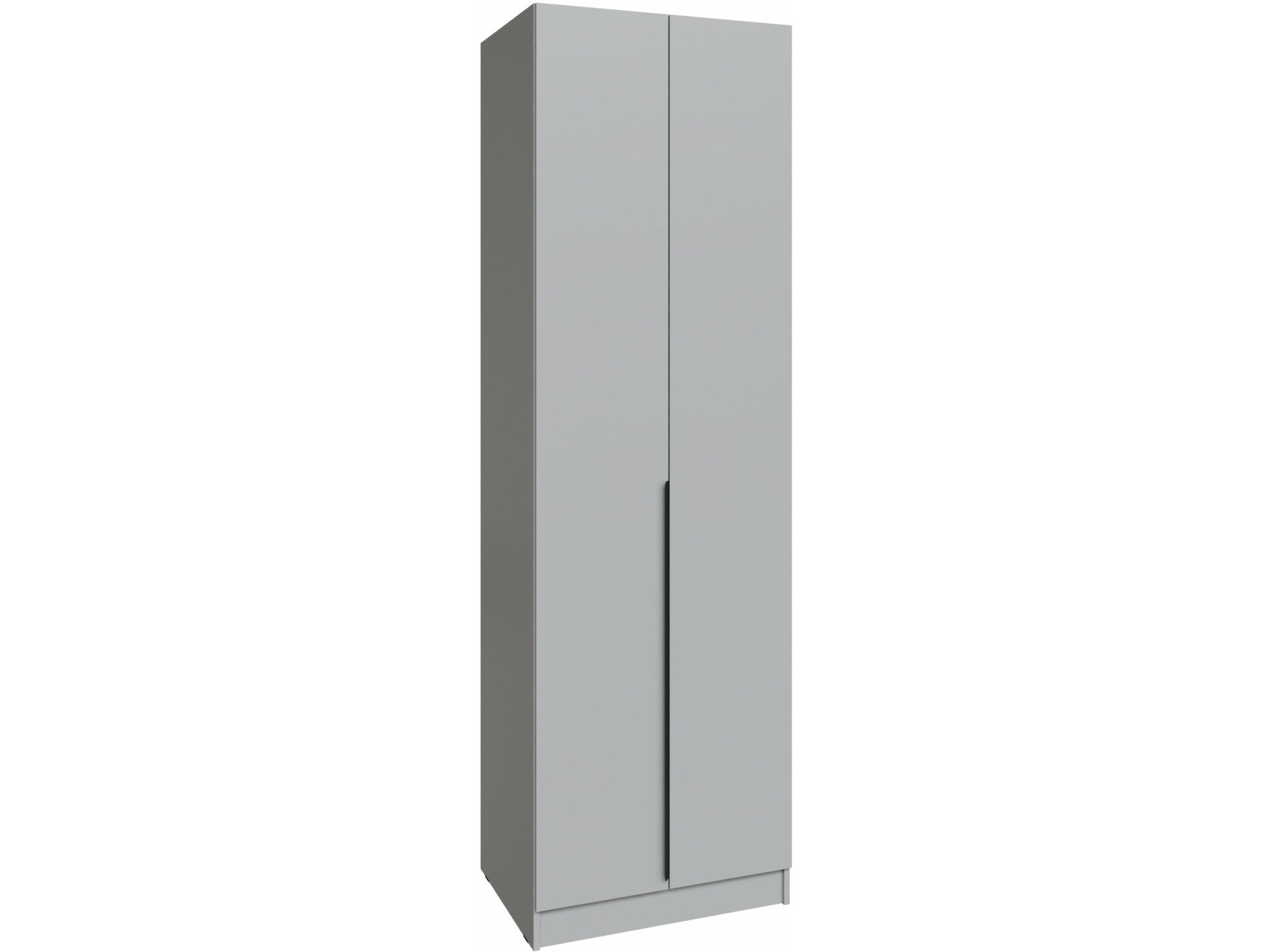 Шкаф двухдверный (0,7) с полками для белья без зеркала, Камень серый