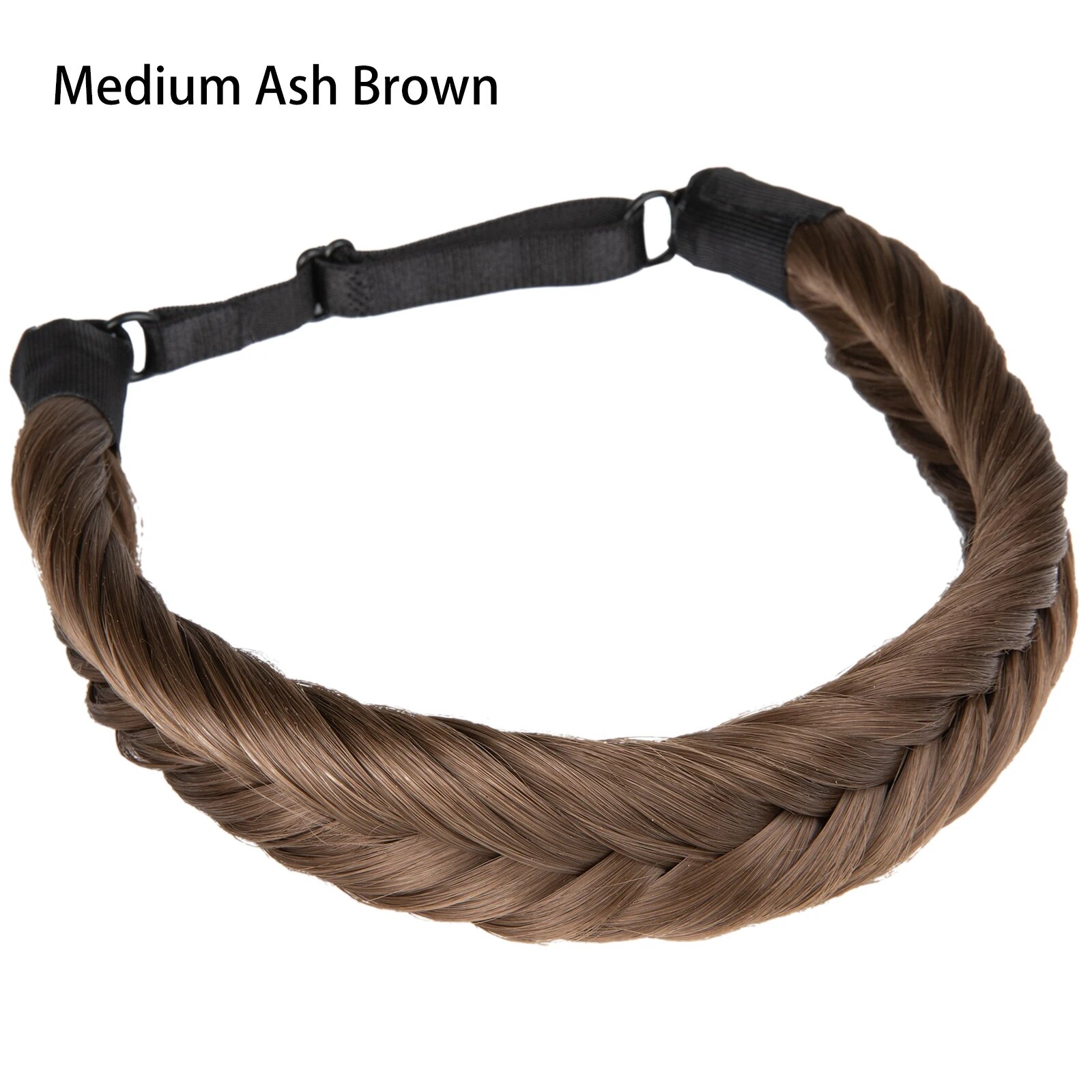 Плетеная повязка на голову "Рыбий хвост", Medium Ash Brown