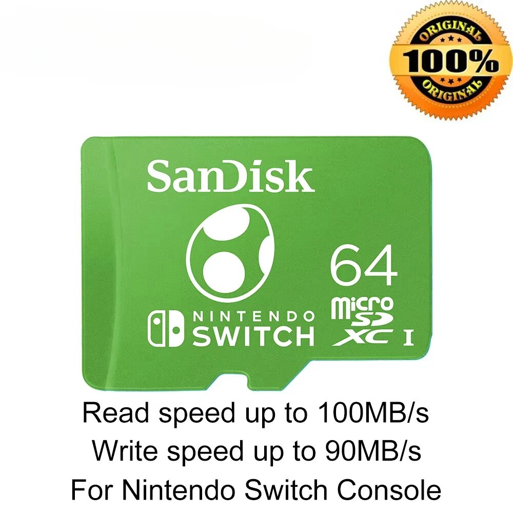 SanDisk microSD карта памяти C10 U1 U3 4K 64 ГБ