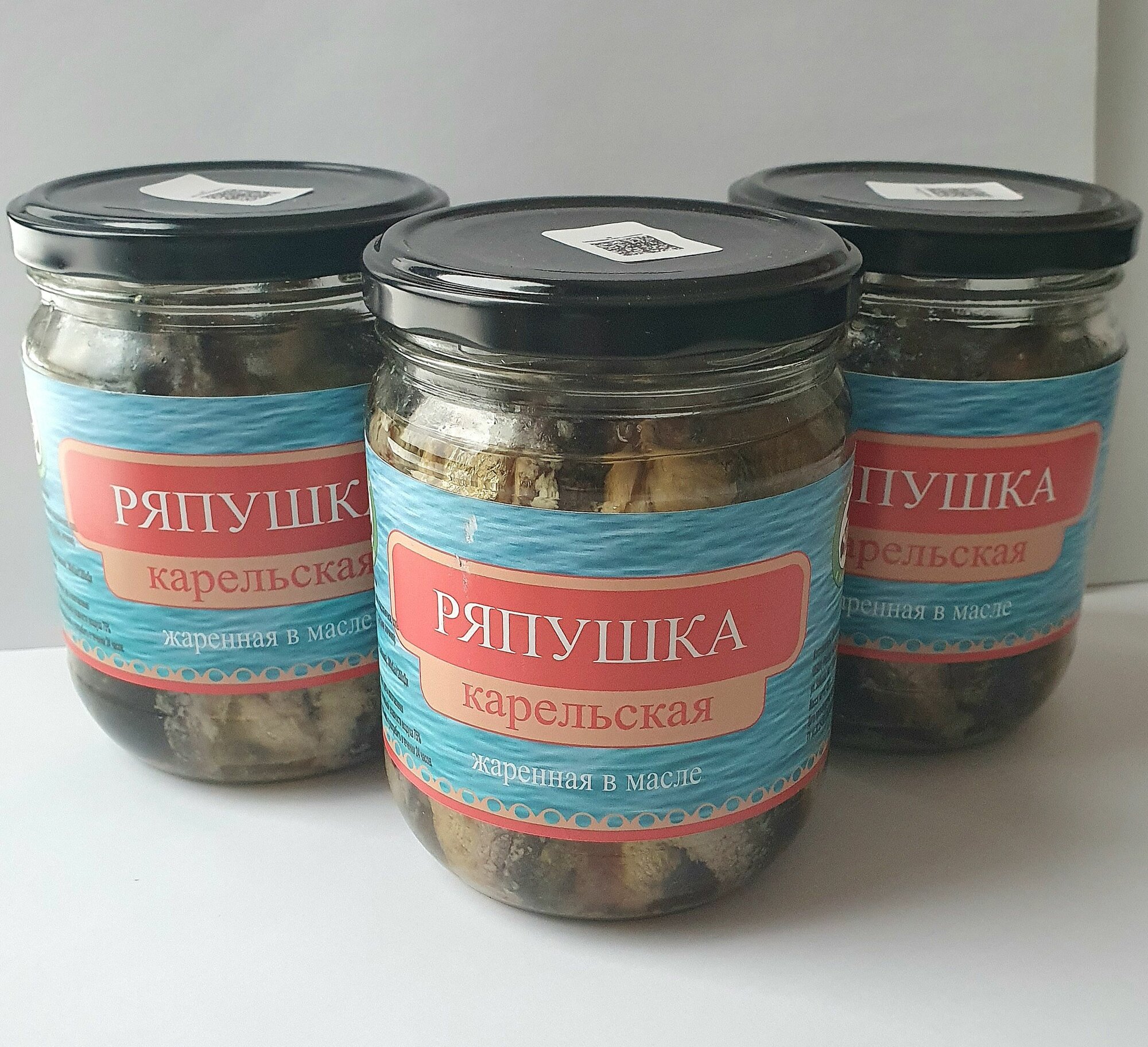 Ряпушка жареная (тушка) в масле, ст/б 450гр, 3 банки