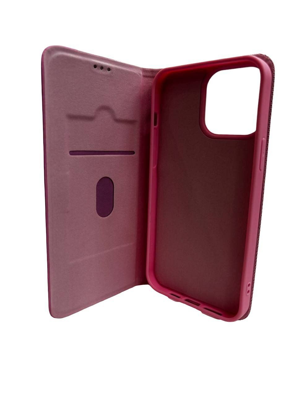 Защитный чехол - книжка, Leather, для телефона IPhone 13 Pro Max , розовый
