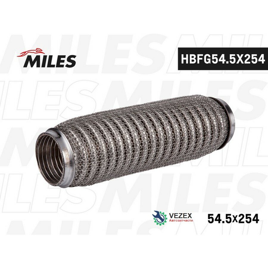 MILES HBFG54.5X254 Труба гофрированная (гофра) кольцевым плетением и металлорукавом 54.5X254 HBFG54.5X254
