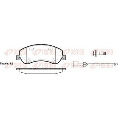 Колодки тормозные передние REMSA 1250.02 FORD Transit 2.2TD/2.3/2.4TD 7/06->