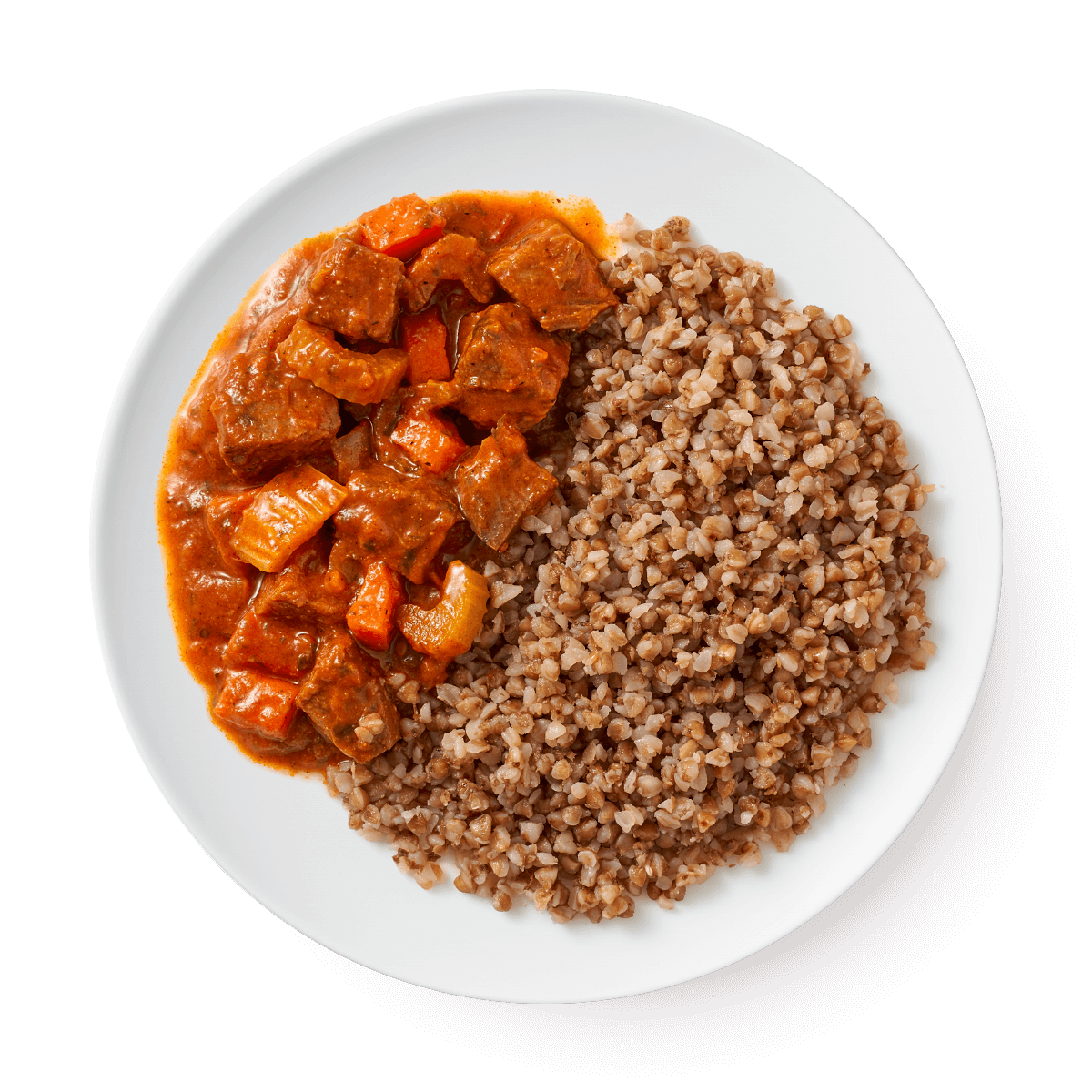 Гуляш "Из Лавки", говядина, в томатном соусе, с гречкой, 1 кг