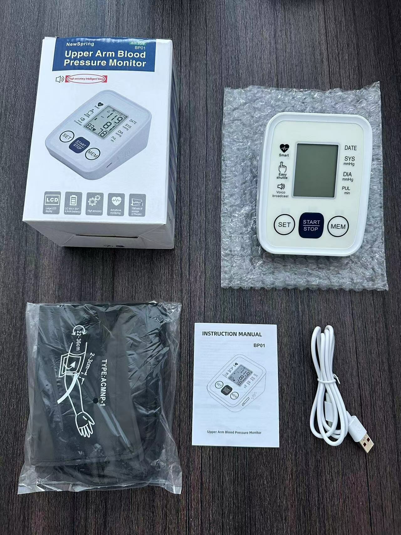 Электронный тонометр, измеритель артериального давления, точное измерение, тонометр для домашнего использования на плечо, русская версия для внешней торговли.