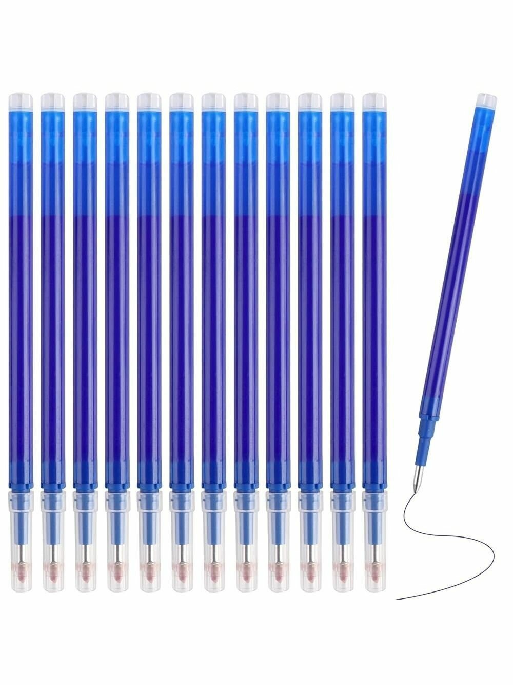 12 упаковок сменных стержней Erasable Pen для ручек Pilot Frixion, синий гелевый чернила, наконечник из нержавеющей стали 0,5 мм