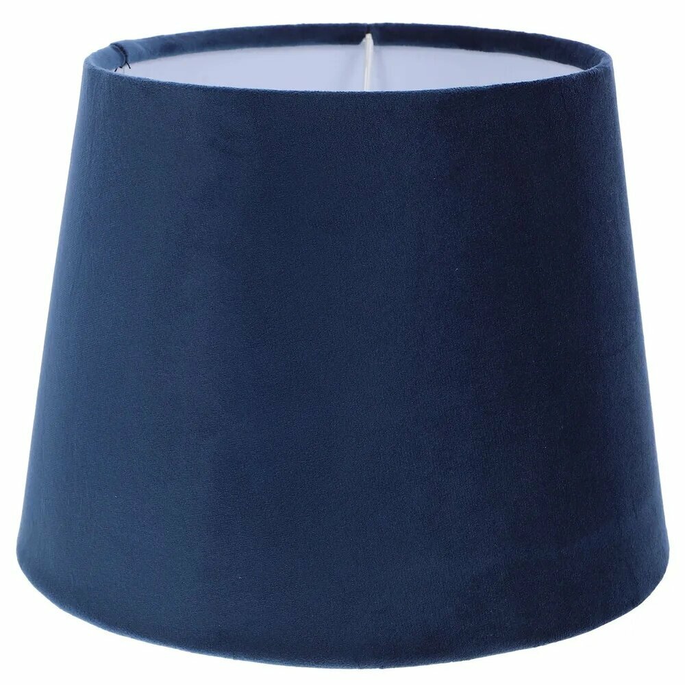 Замена абажура из синей ткани и металла для настольной лампы для уютного декора