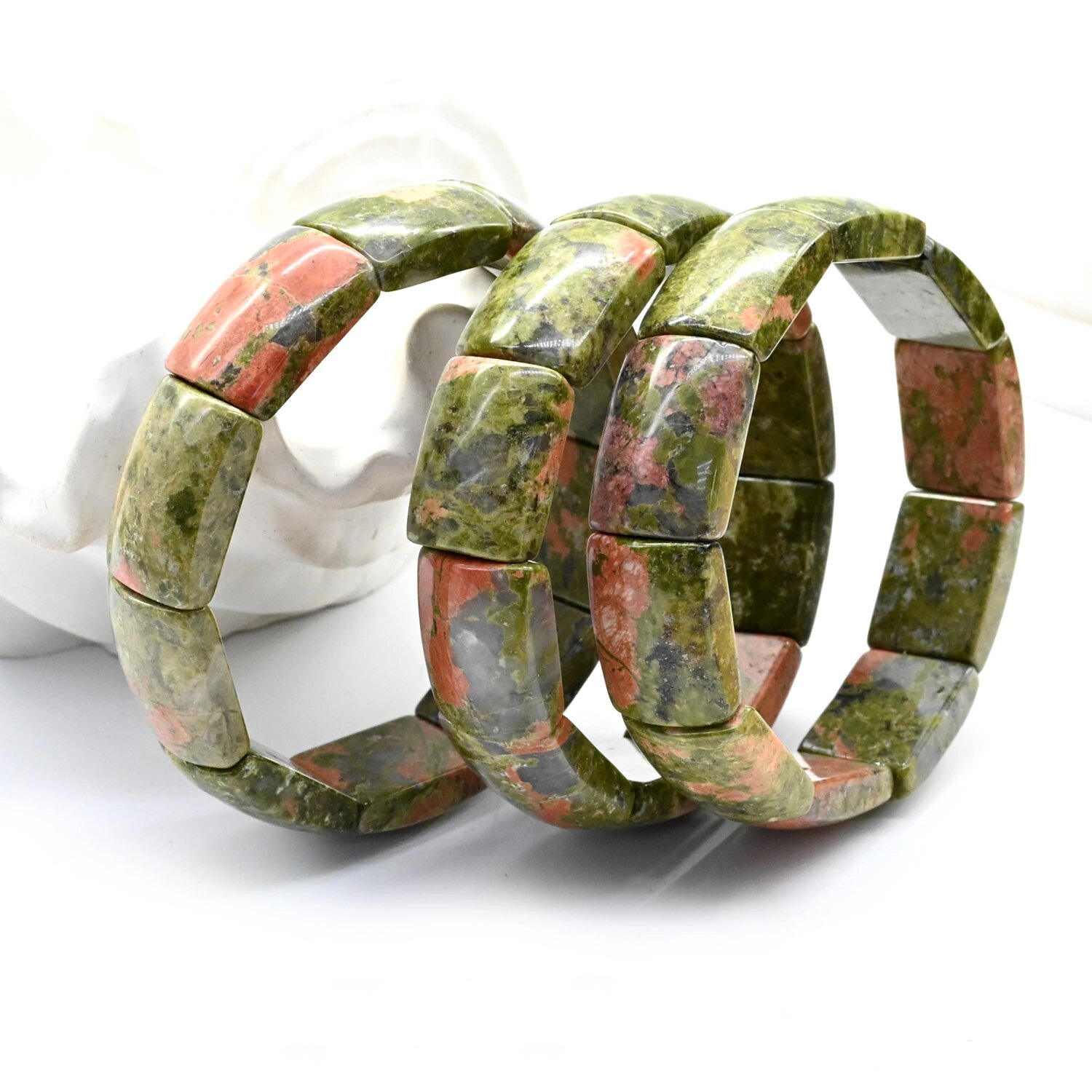 Браслет Радуга Камня, унакит