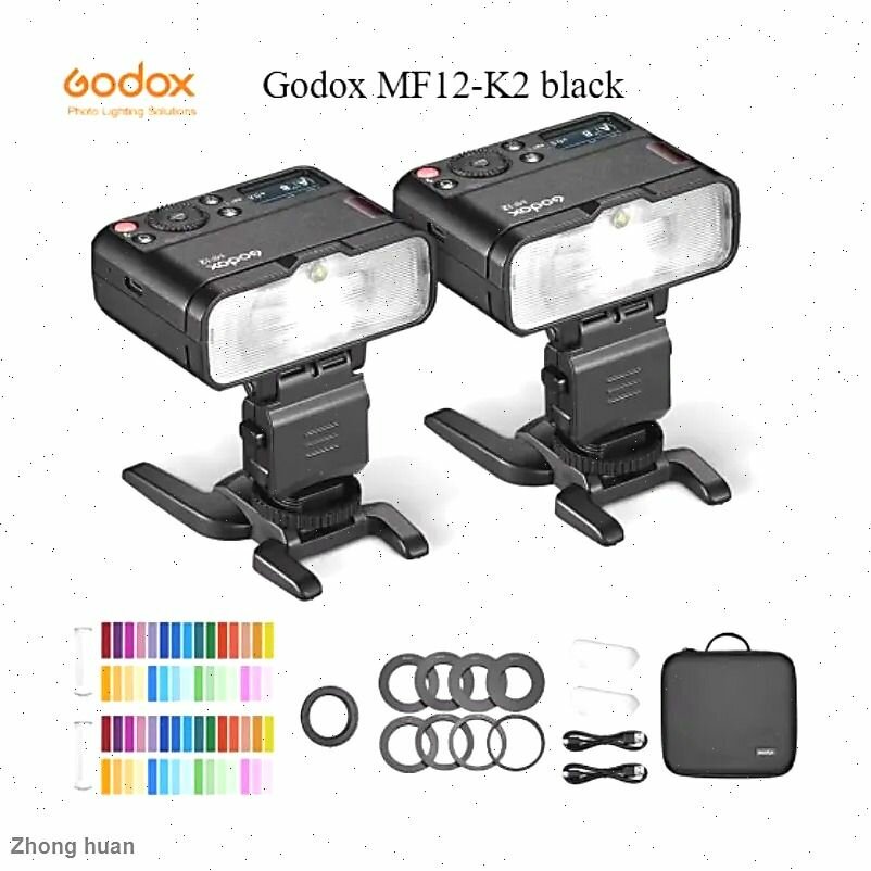 MF12 K2 Макровспышка Цветная подсветка 2,4 ГГц Беспроводная система X TTL Вспышка Speedlite для FUJIFILM Canon Nikon Sony Olympus Camera