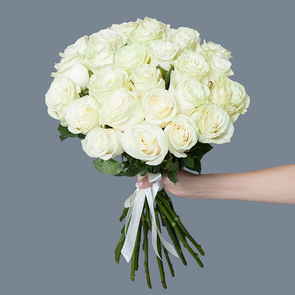 Букет из роз "Mondial Premium", Эквадор, под ленту, высота 60см, 25шт