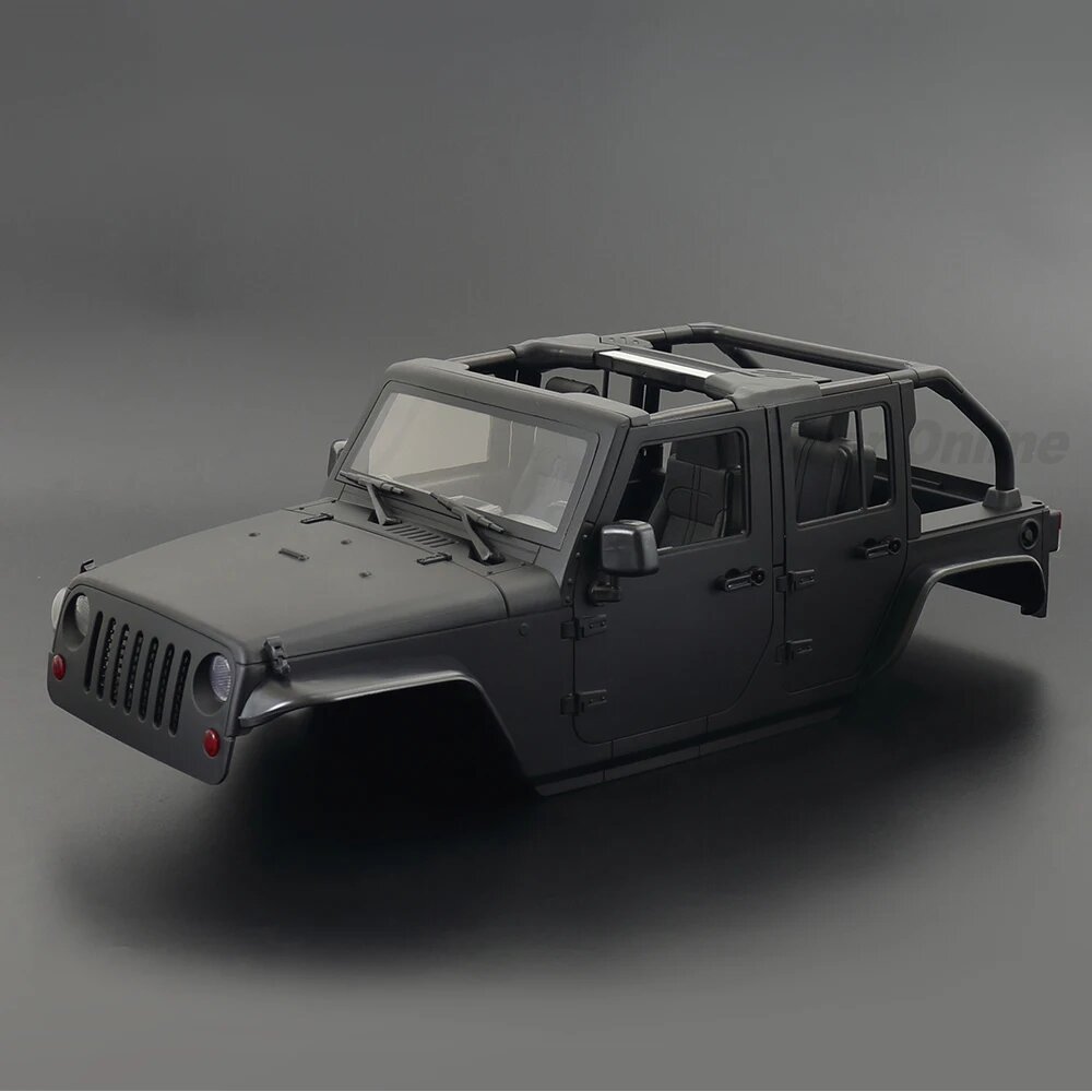 RC Jeep Wrangler Rubicon, серый, Matte Black, 1/10