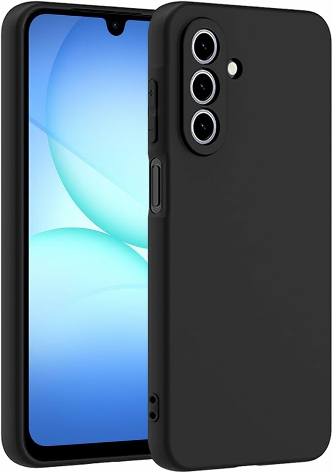 Чехол матовый для Samsung Galaxy A17 (Самсунг Галакси А17), черный