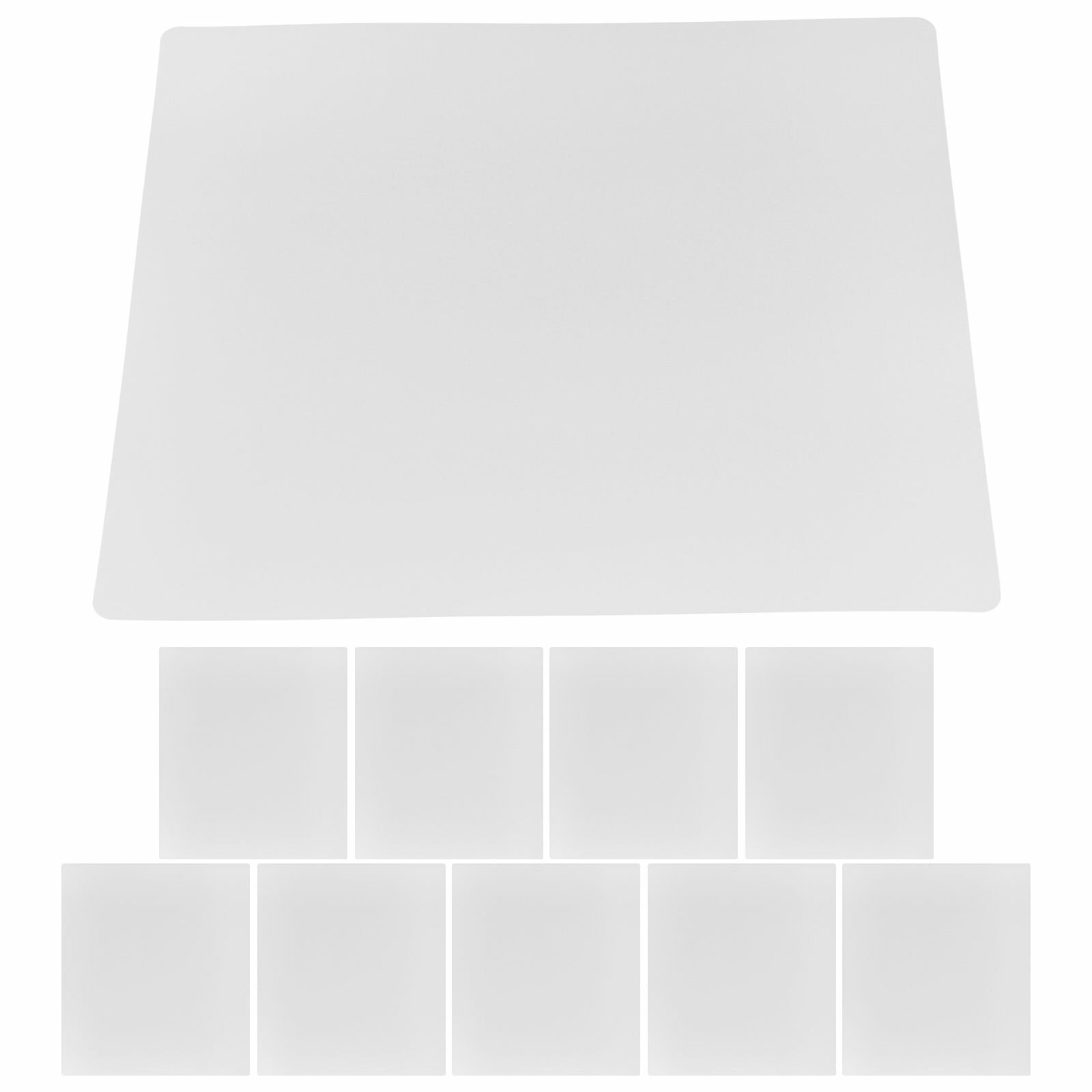 Прозрачные маты для 3D-ручки, 10 шт, ПВХ, универсальные коврики для творчества и трафаретов, удобные для рисования и обводки, компактный формат 20x18 см