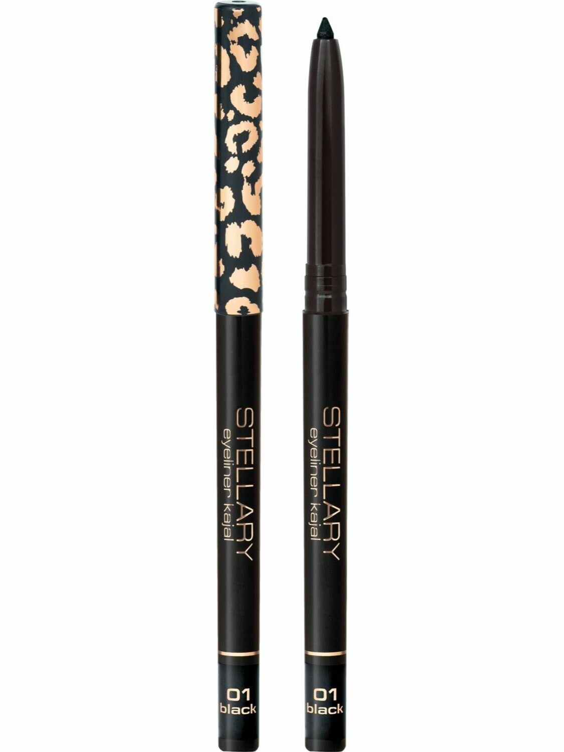 Stellary Eyeliner kajal Карандаш для глаз 01 Черный, автоматический, каял для четкого контура внутреннего века, стойкий насыщенный цвет для макияжа глаз, 0,28 г
