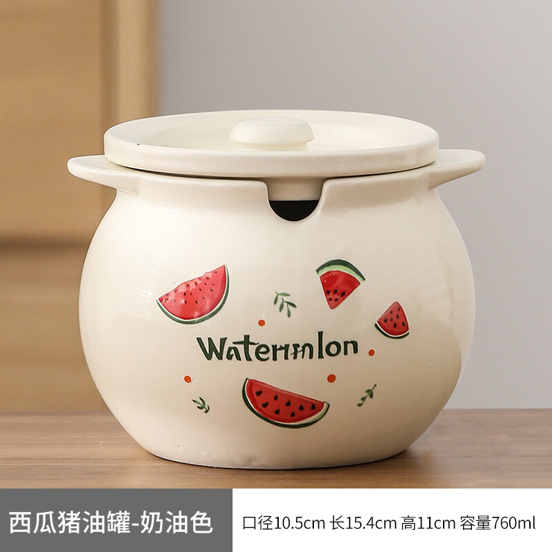 Керамический контейнер для масла для домашнего использования, устойчив к высоким температурам, можно хранить в холодильнике, специальная банка для острого масла, кухонный контейнер, герметичный.